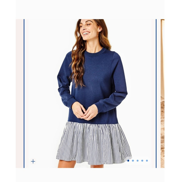 Addison Bay | Dresses | Addison Bay Navy Striped Preppy Swing Dress L ...